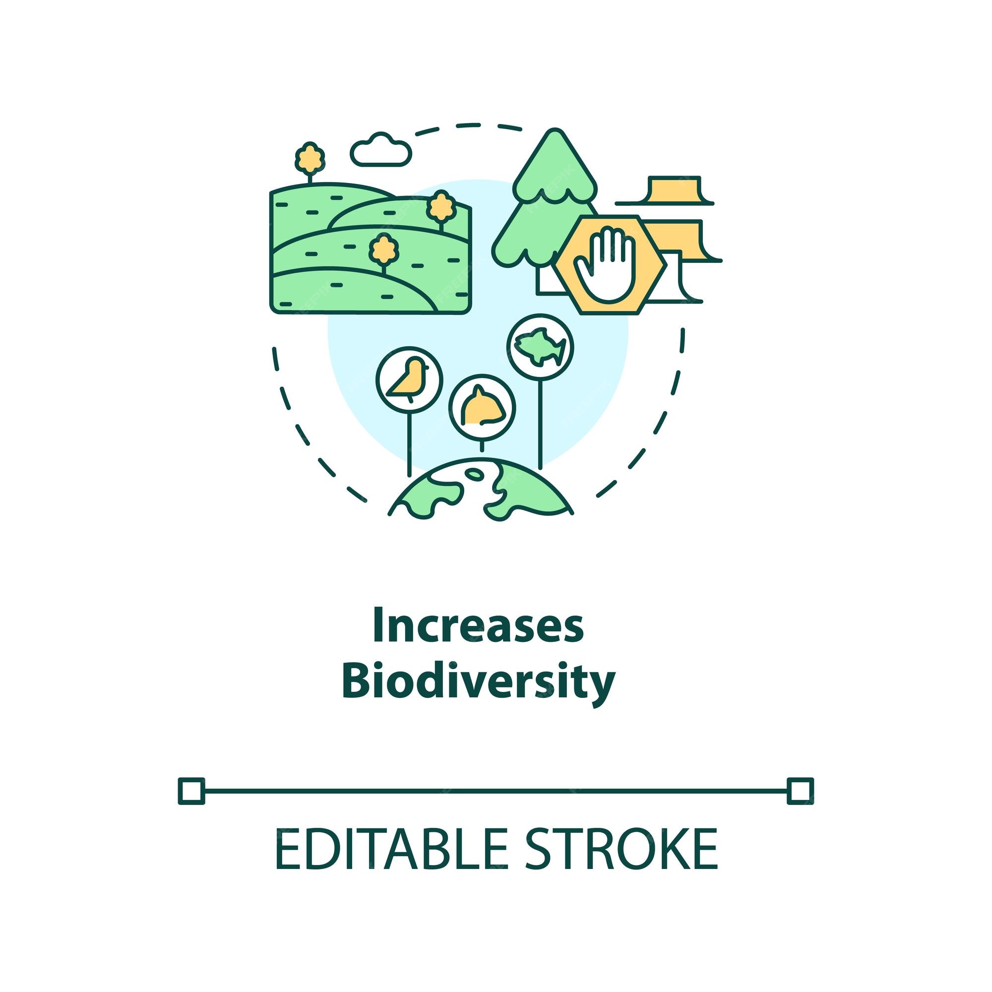 Premium Vector | Increase biodiversity concept icon Premium Vector | Increase biodiversity concept icon