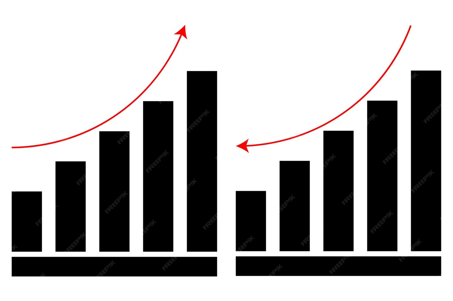 Premium Vector Increase Or Decrease Graph Line Icon Vector 0035