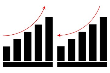 Premium Vector | Increase or decrease graph line icon vector