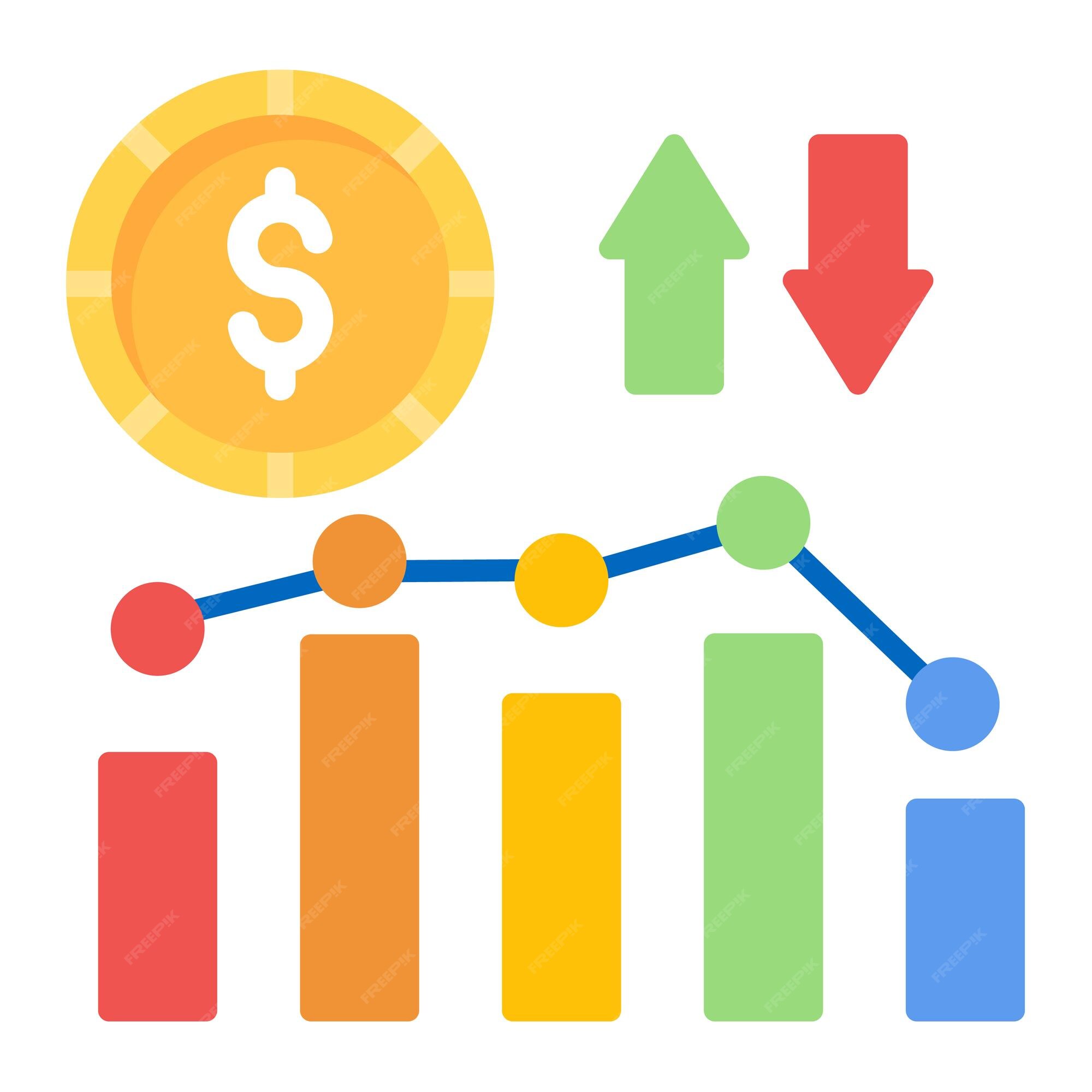 Premium Vector | Increase and decrease in rate vector illustration