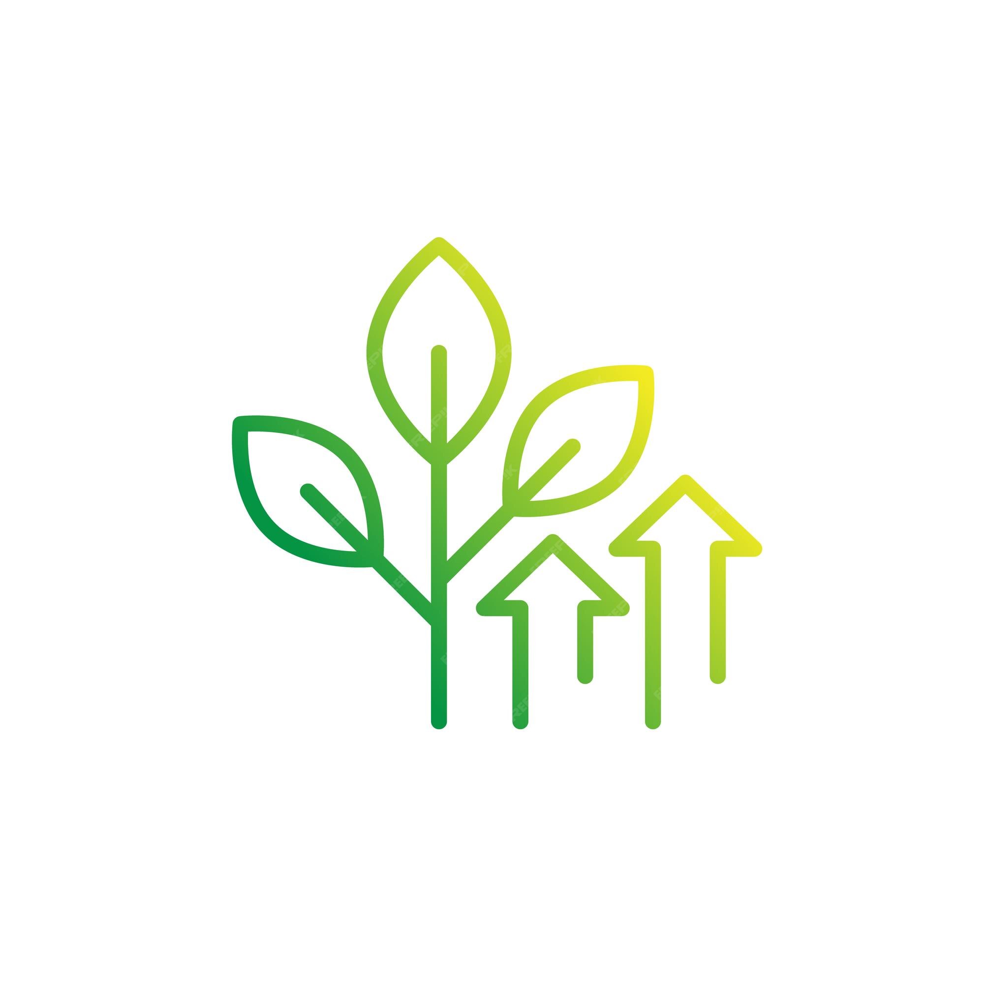 Premium Vector | Increase plant growth line icon on white Premium Vector | Increase plant growth line icon on white