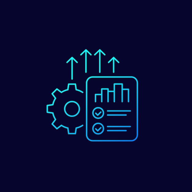 Premium Vector | Increase productivity linear vector icon Premium Vector | Increase productivity linear vector icon