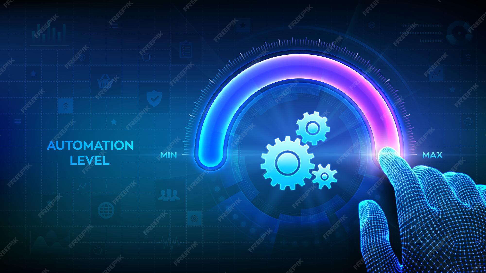 Premium Vector Increasing Automation Level Rpa Robotic Process