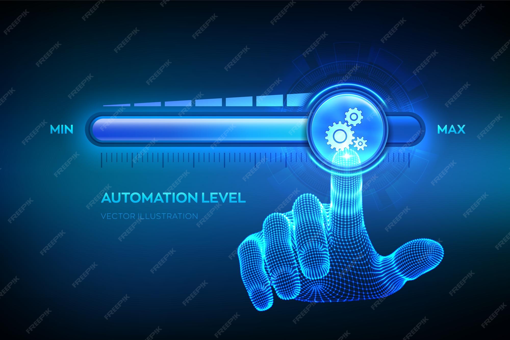 Premium Vector Increasing Automation Level Rpa Robotic Process