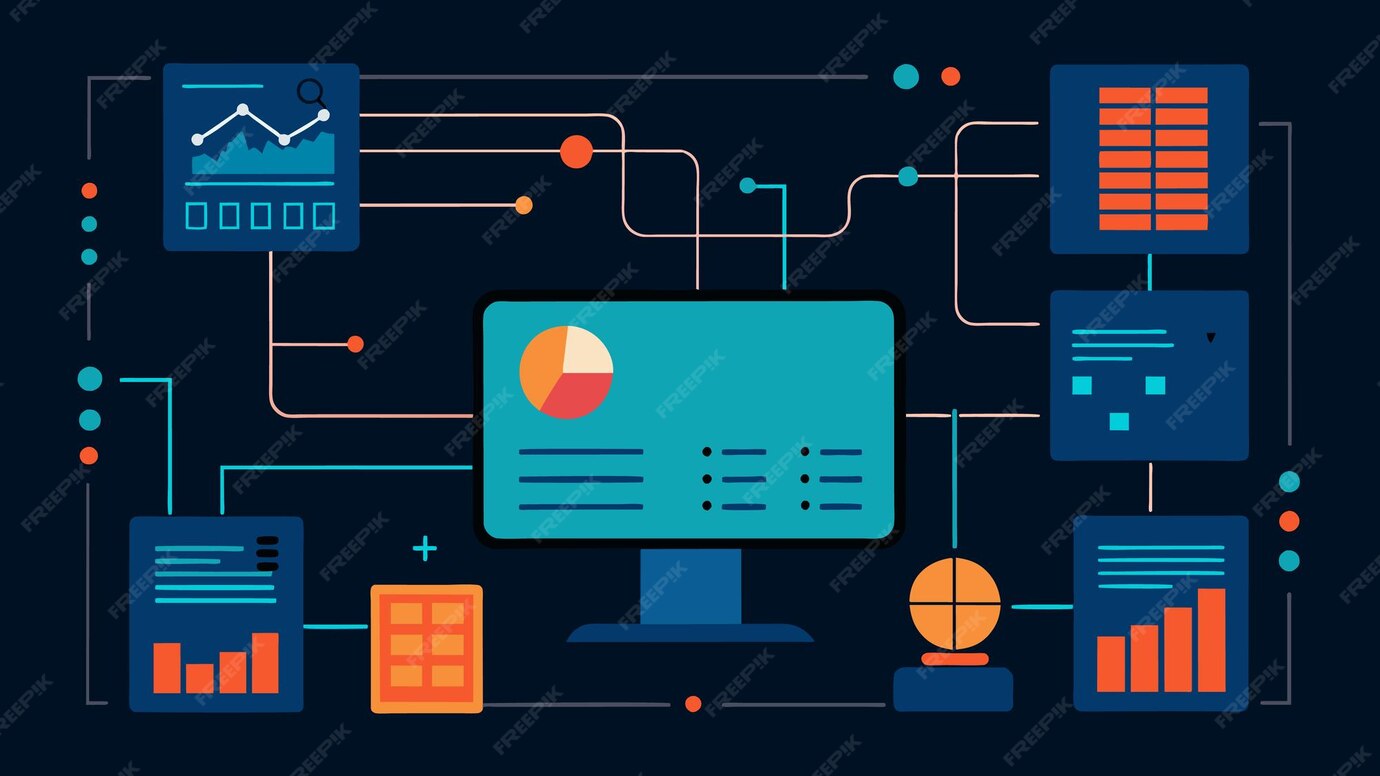 Premium Vector | An indepth view of a computer program running machine ...