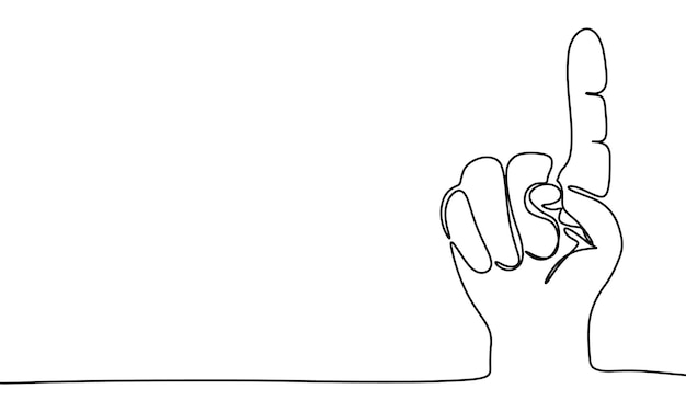 Premium Vector | Index finger one line continuous Line art Index finger ... Premium Vector | Index finger one line continuous Line art Index finger ...