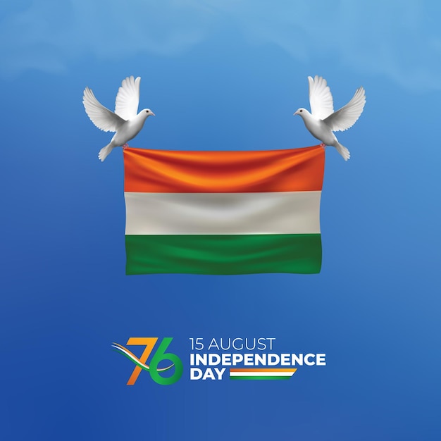 Premium Vector Indian Independence Day Celebration Of The 76th