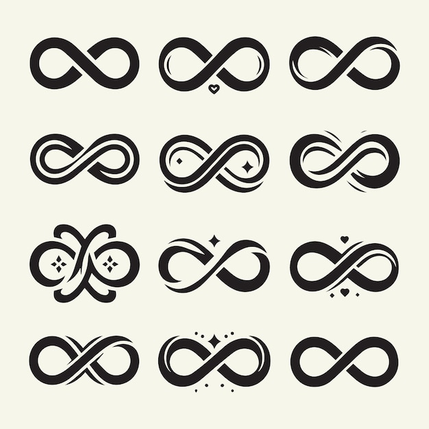 Premium Vector | Infinity symbol set Vector illustration Premium Vector | Infinity symbol set Vector illustration