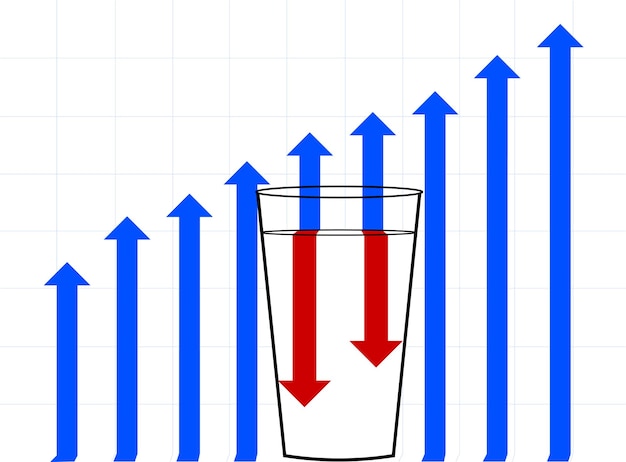 Premium Vector | Inflation illustration decrease of money value over time