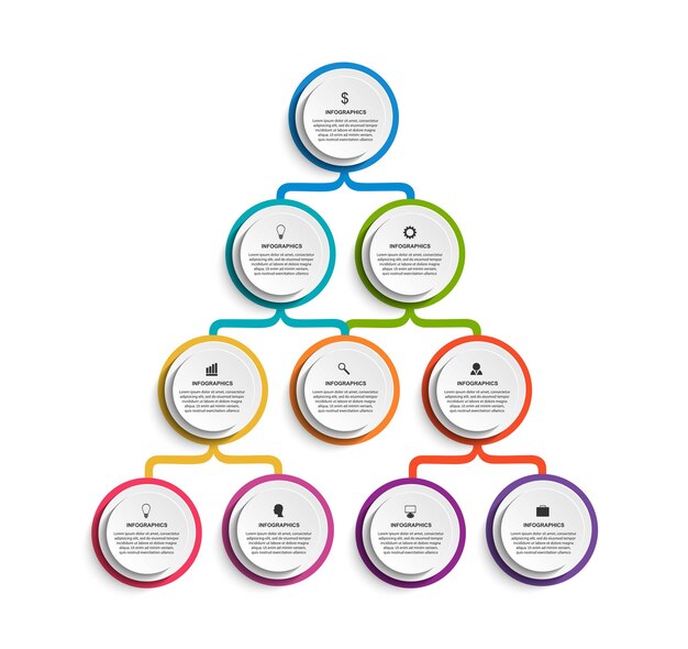 Premium Vector | Infographic design organization chart template. Premium Vector | Infographic design organization chart template.