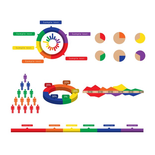 Premium Vector Infographic Design Vector Set Collection Vector