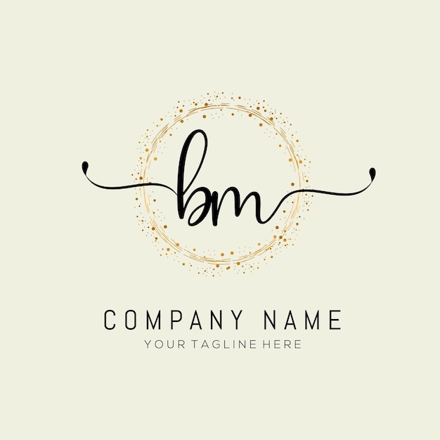 Premium Vector | Initial bm handwriting logo design vector template ... Premium Vector | Initial bm handwriting logo design vector template ...