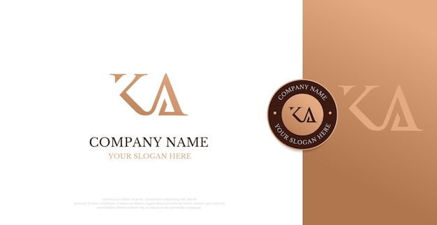 Premium Vector | Initial ka logo design vector Premium Vector | Initial ka logo design vector