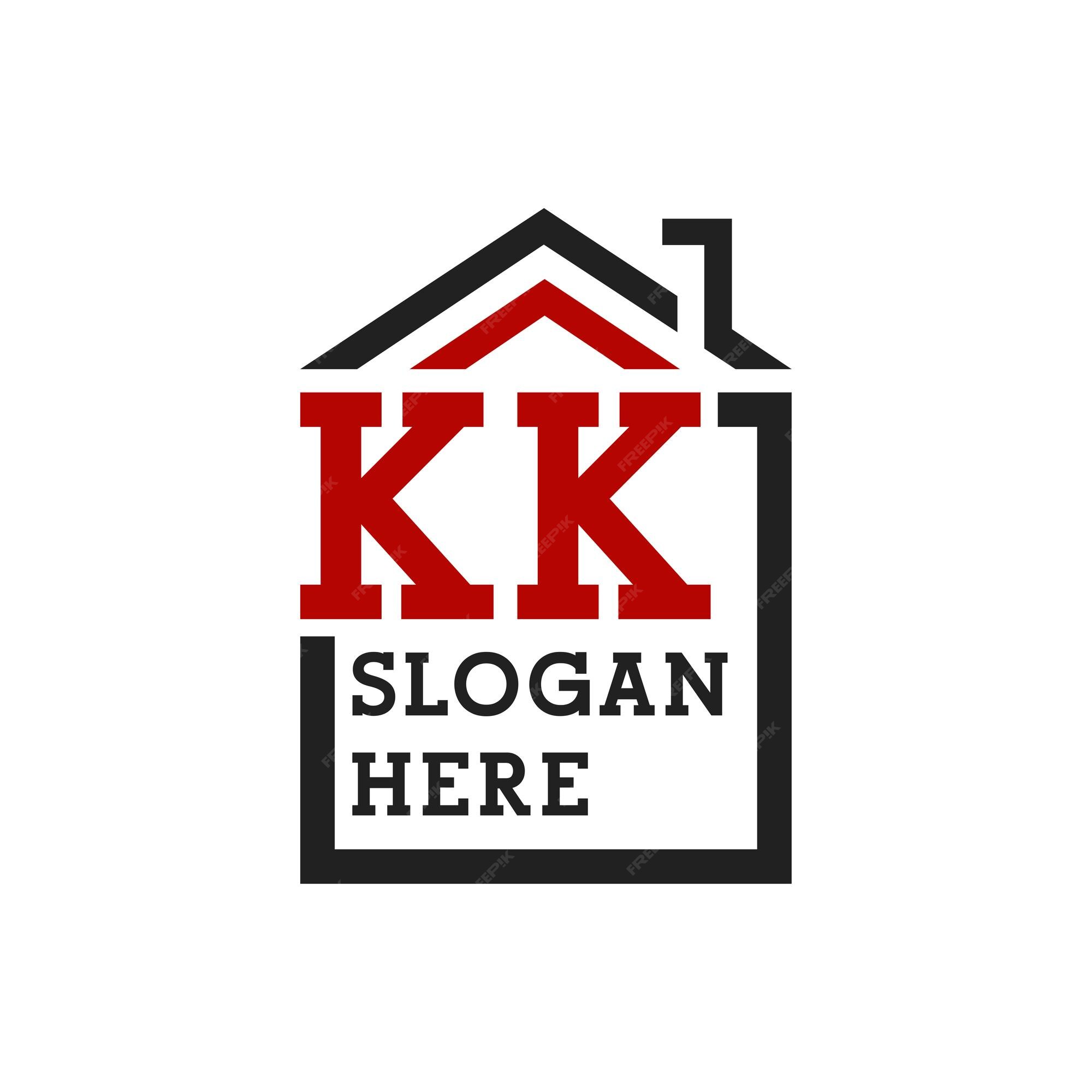 Premium Vector | Initial KK house logo for Roofing Letter KK Real ... Premium Vector | Initial KK house logo for Roofing Letter KK Real ...
