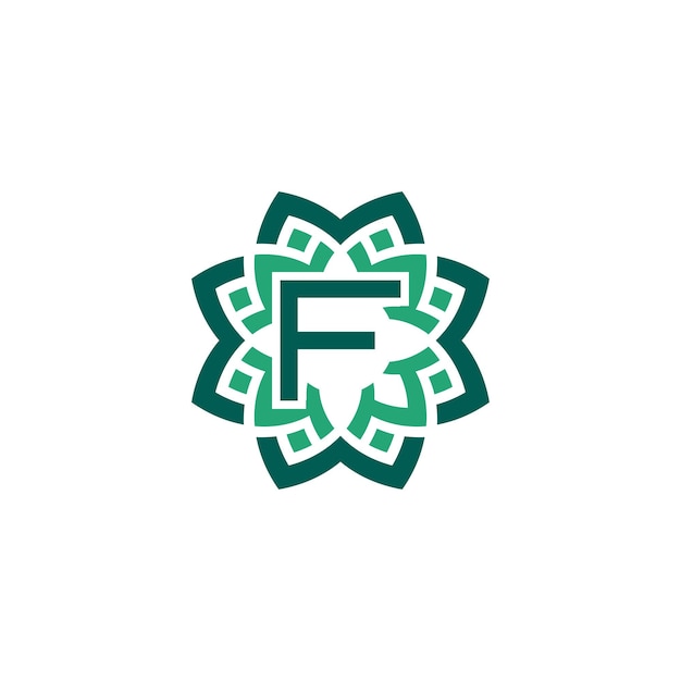 Premium Vector | Initial letter f floral ornamental border frame logo Premium Vector | Initial letter f floral ornamental border frame logo