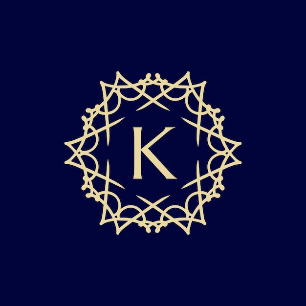 Premium Vector | Initial letter K floral ornamental border circle frame ... Premium Vector | Initial letter K floral ornamental border circle frame ...