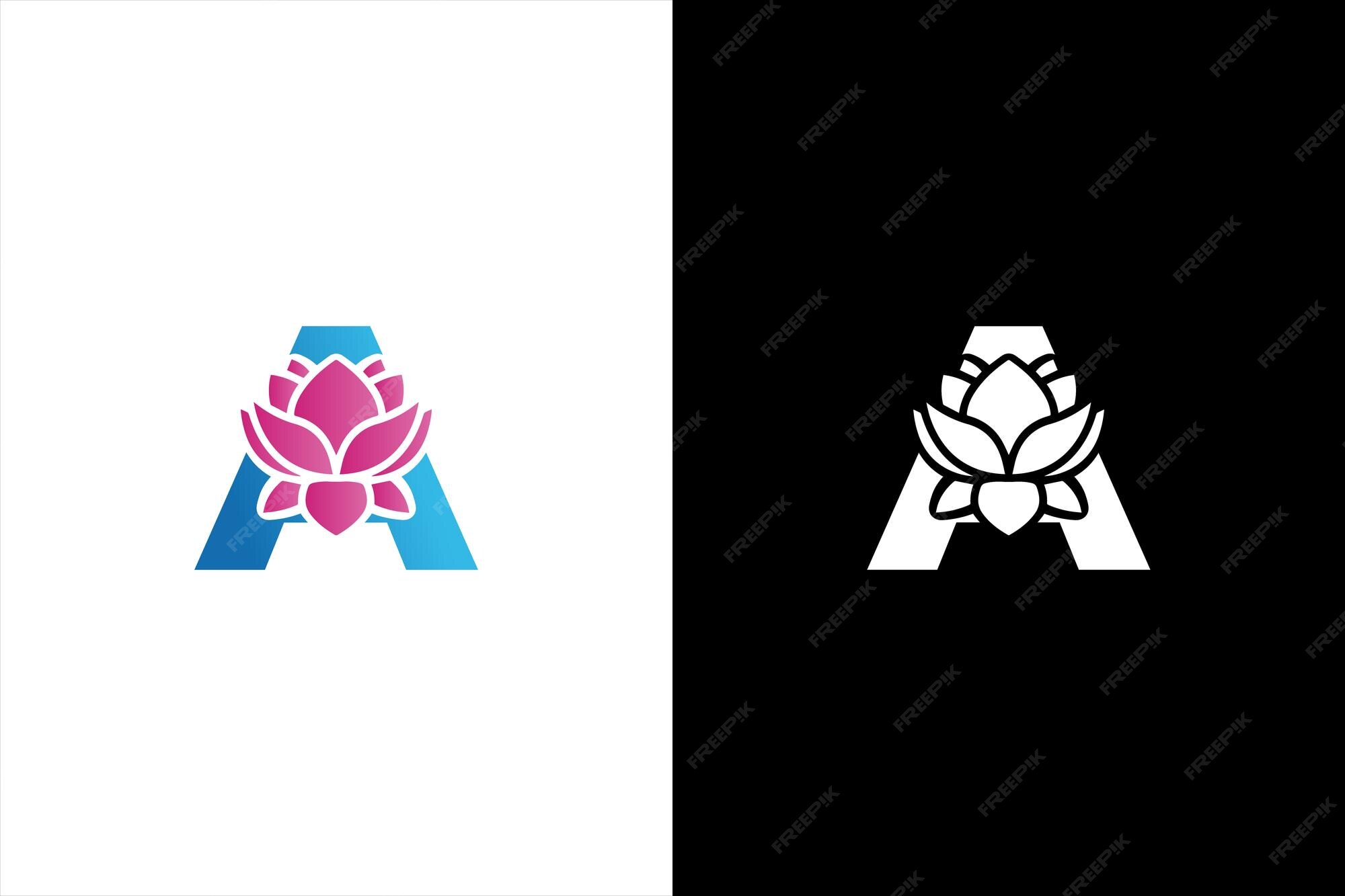 Premium Vector | Initial a lily flower logo letter a vector alphabet ... Premium Vector | Initial a lily flower logo letter a vector alphabet ...