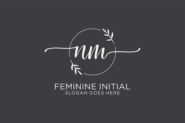 Premium Vector | Initial NM beauty monogram and elegant logo design ... Premium Vector | Initial NM beauty monogram and elegant logo design ...