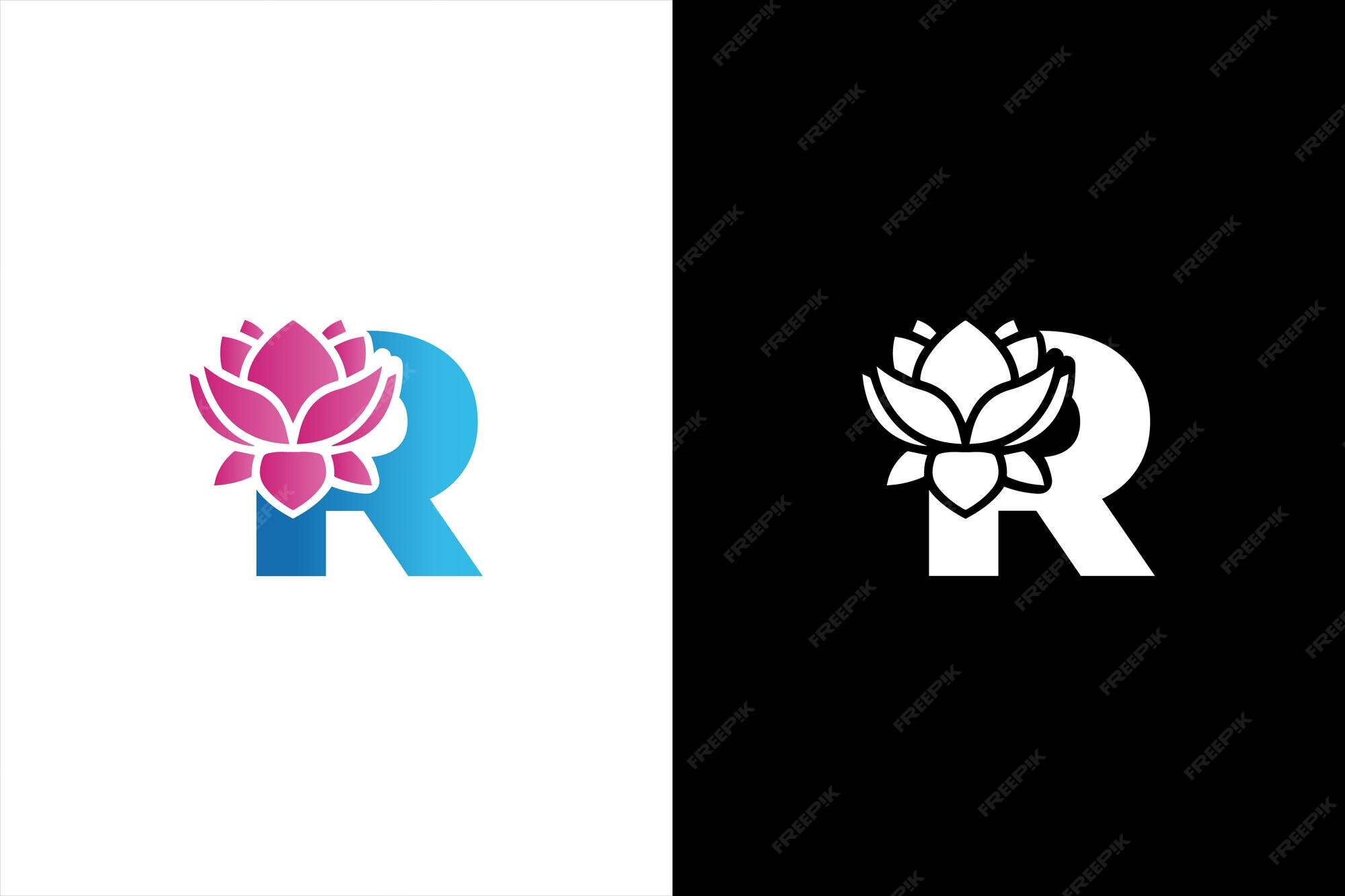 Premium Vector | Initial r lily flower logo letter r vector alphabet ... Premium Vector | Initial r lily flower logo letter r vector alphabet ...