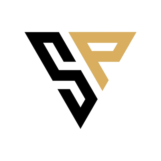 Premium Vector | Initial sp triangle logo design Premium Vector | Initial sp triangle logo design