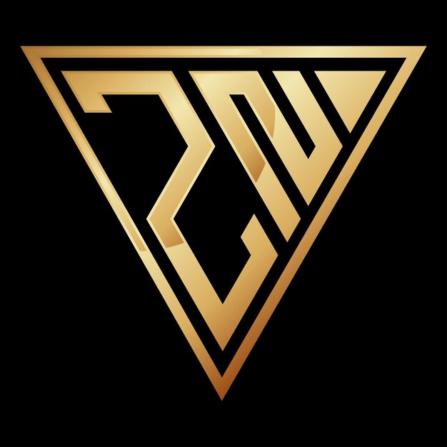 Premium Vector | Initial zn triangle logo design Premium Vector | Initial zn triangle logo design