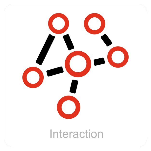 Premium Vector | Interaction and user interaction icon concept Premium Vector | Interaction and user interaction icon concept