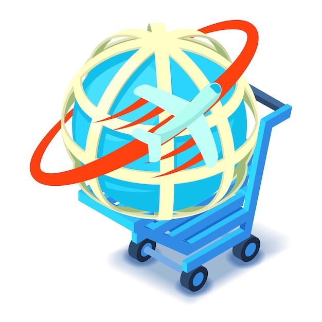 Premium Vector | International freight icon isometric vector flying ... Premium Vector | International freight icon isometric vector flying ...
