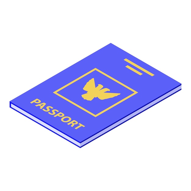 Premium Vector International Passport Icon Isometric Of International