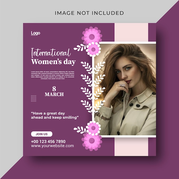 Premium Vector International Womens Day Social Media Post Design Template