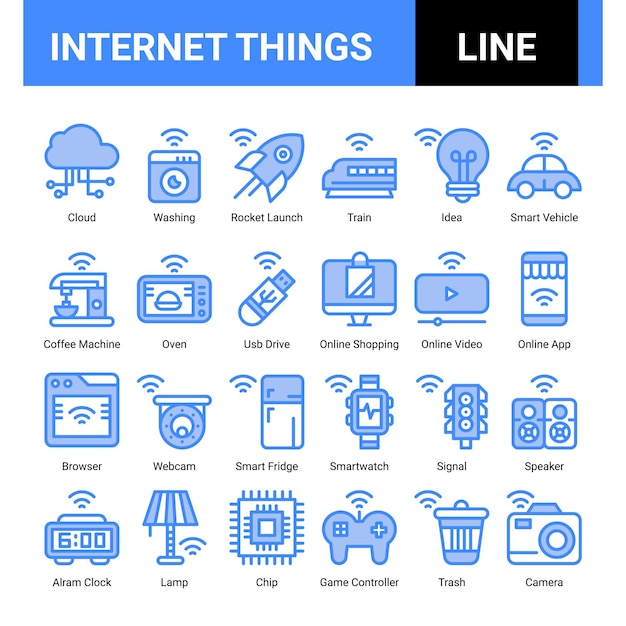 Premium Vector | Internet of things icons pack smart technology icons Premium Vector | Internet of things icons pack smart technology icons