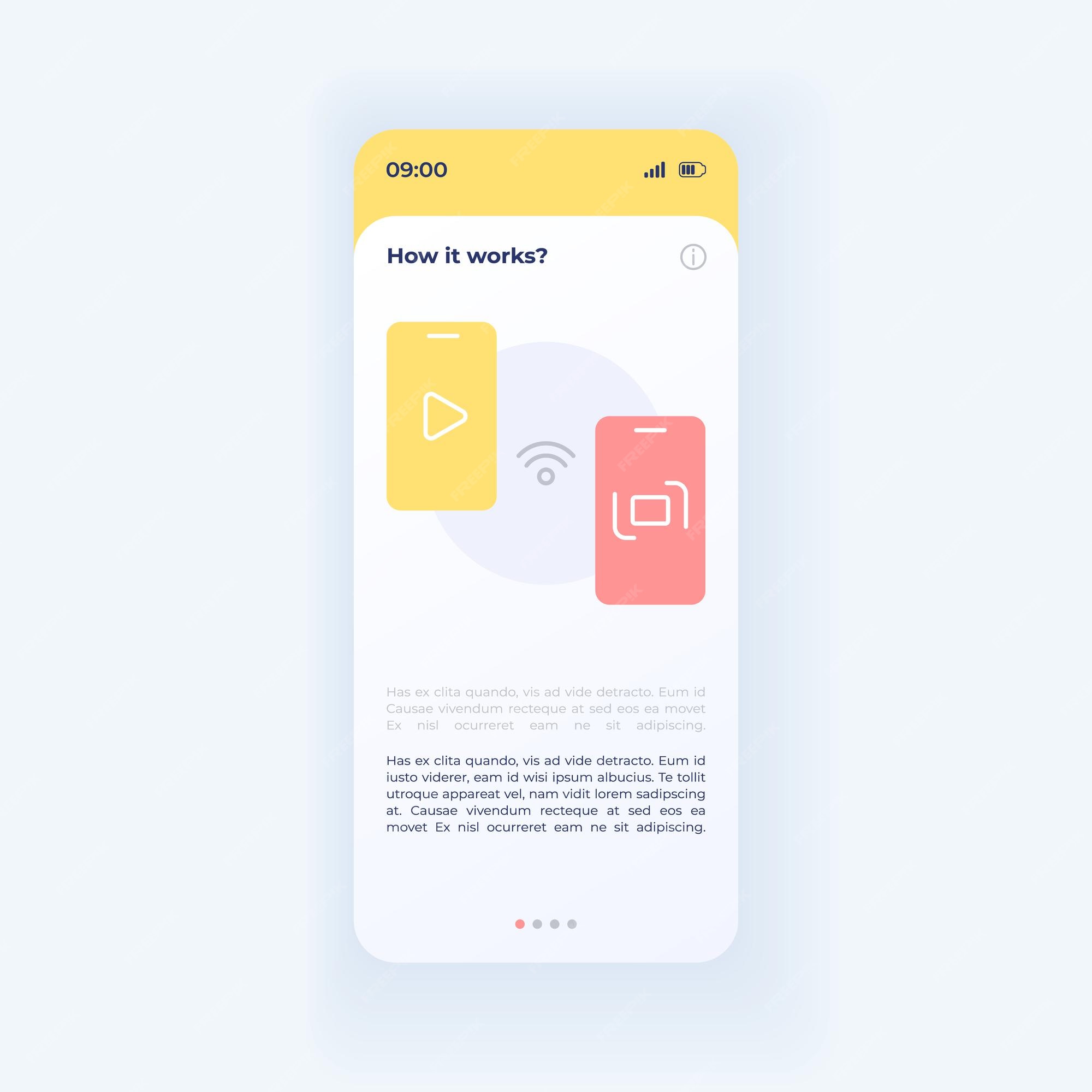 Premium Vector | Internet tutorial interface vector template. mobile ...