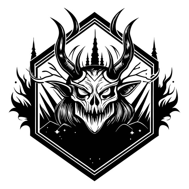Premium Vector | Intricate Gothic Deer Skull Art with Antlers in ... Premium Vector | Intricate Gothic Deer Skull Art with Antlers in ...