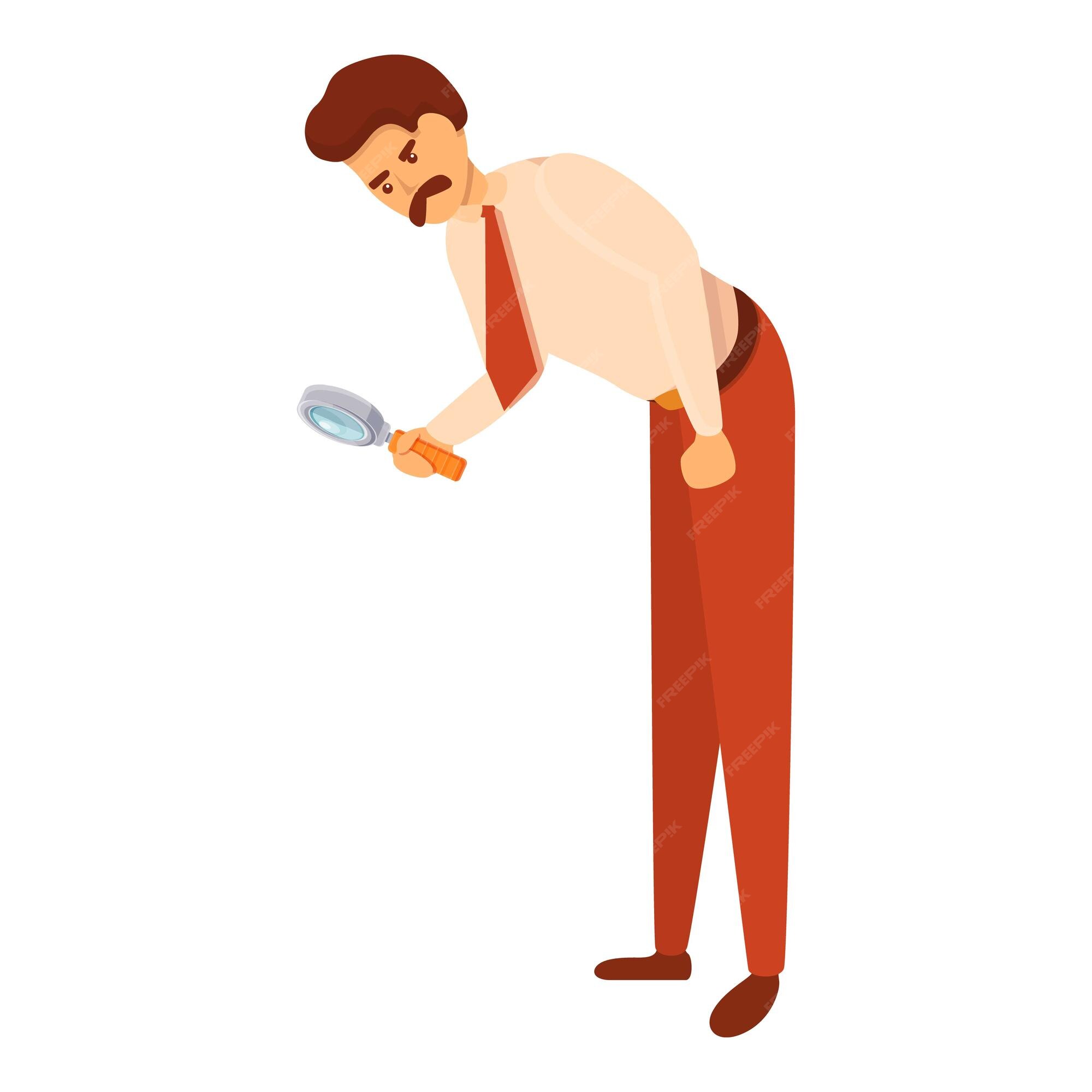 Premium Vector | Investigator look magnifier icon cartoon of ... Premium Vector | Investigator look magnifier icon cartoon of ...