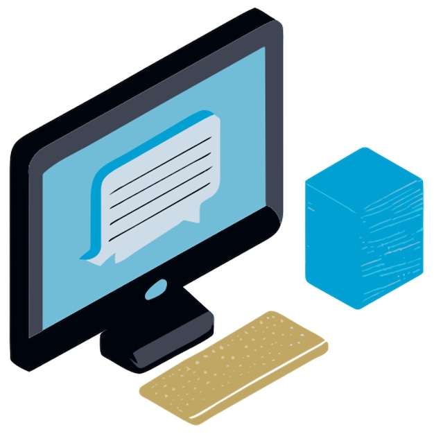 Premium Vector | Isometric chat icon Premium Vector | Isometric chat icon