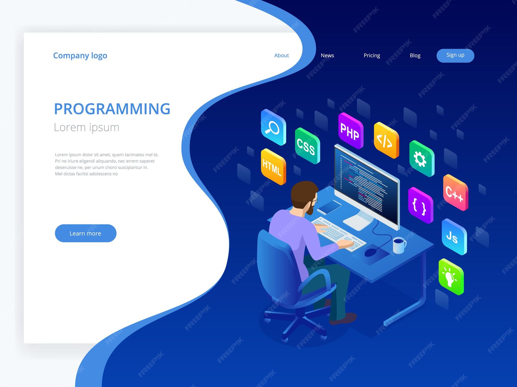 Premium Vector | Isometric developing programming and coding ...
