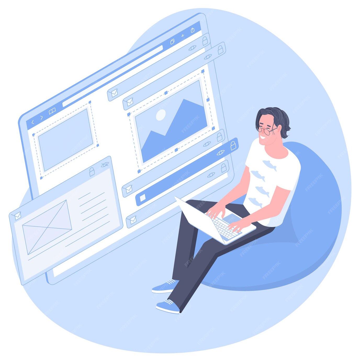 Premium Vector | Isometric flat design concept of web development ...