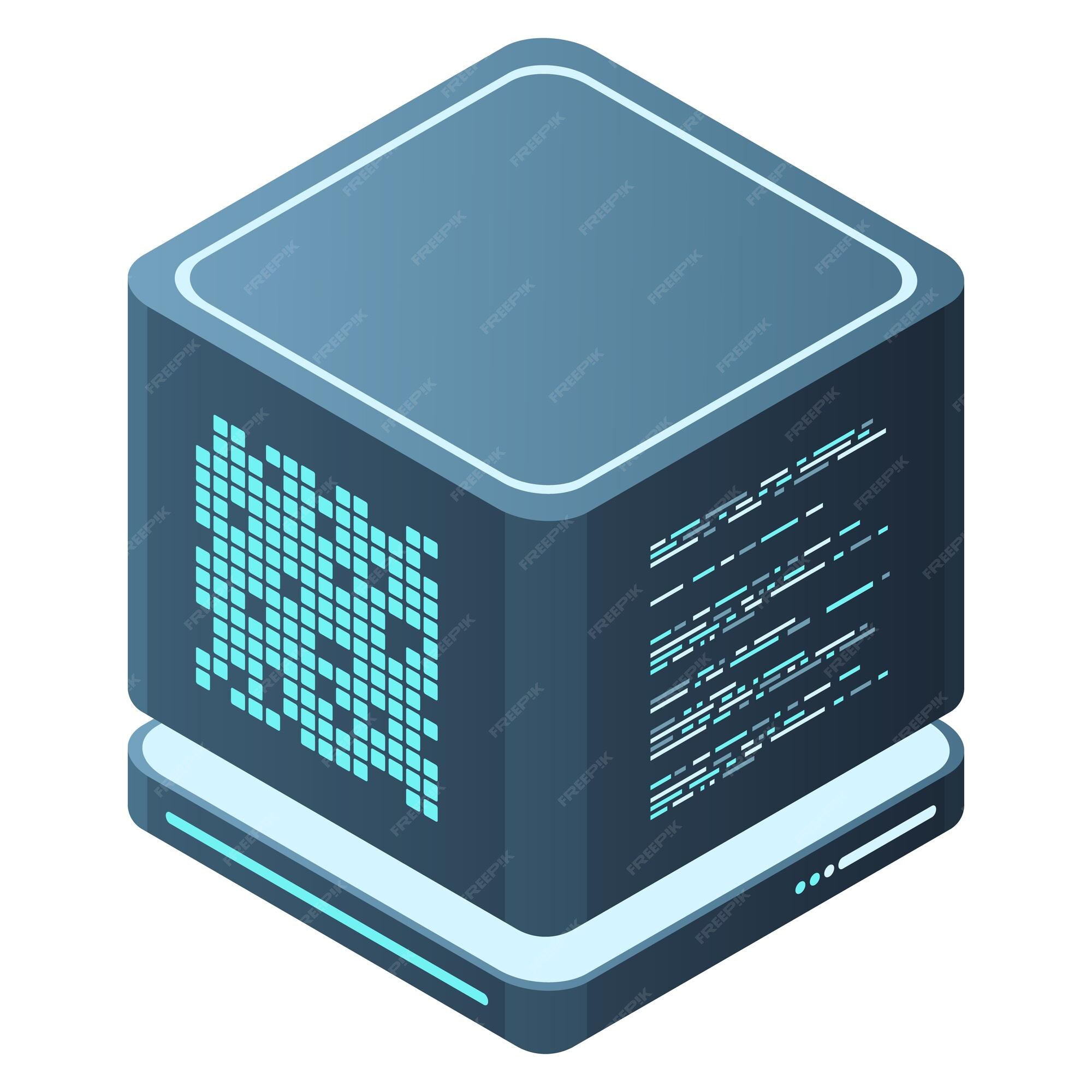 Premium Vector Isometric Futuristic Server Isometric Database Or Data