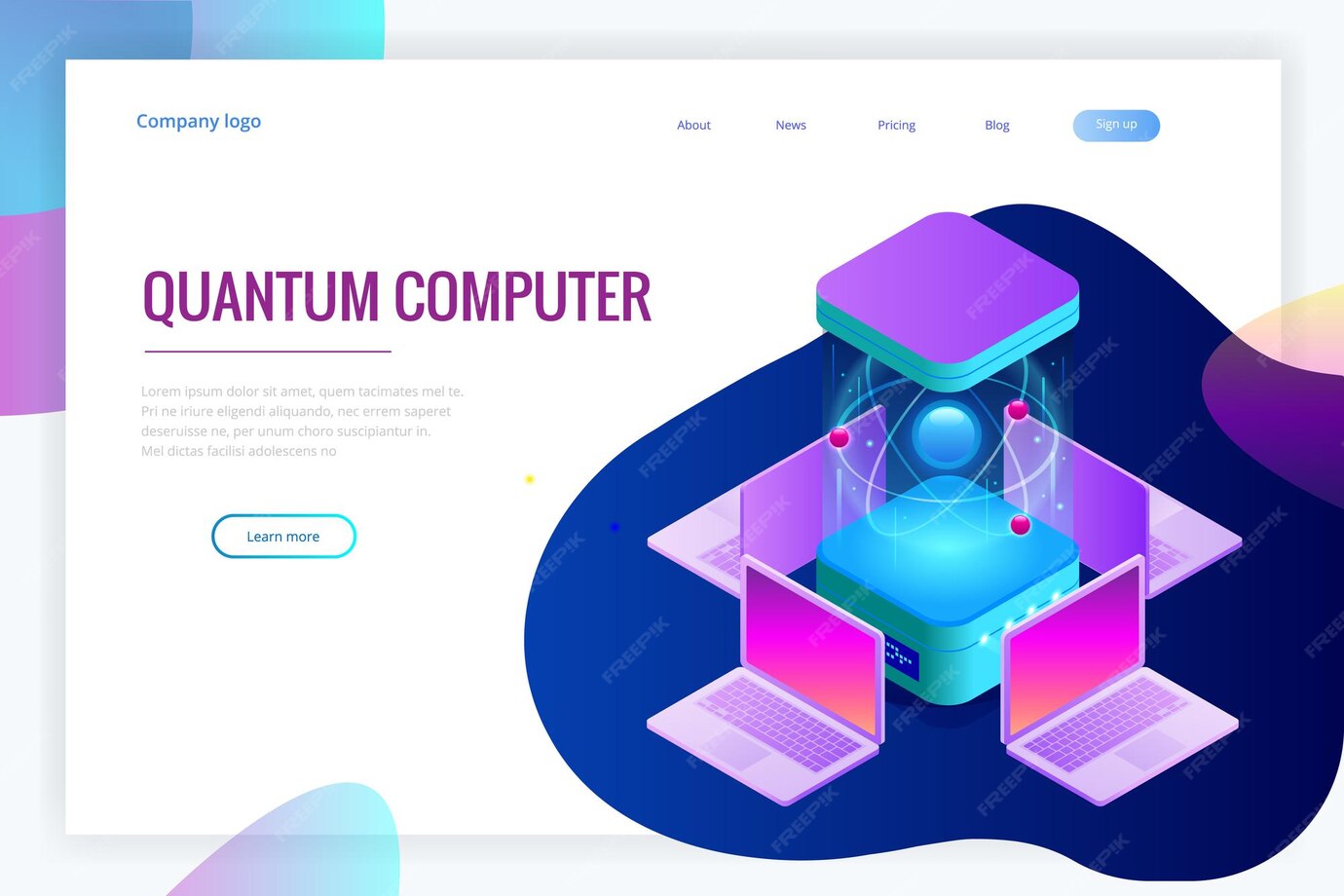 Premium Vector | Isometric Quantum computing or Supercomputing. A ...