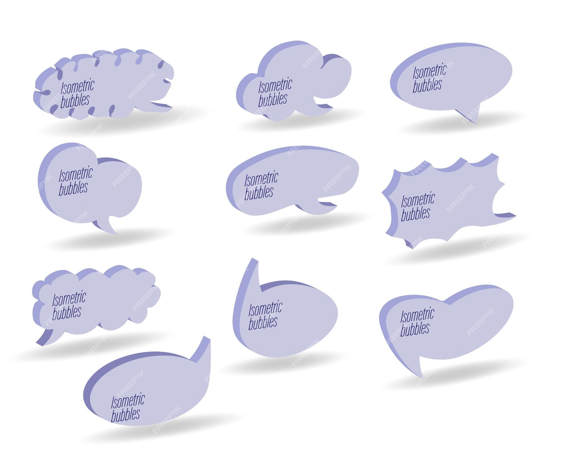 Premium Vector | Isometric vector message bubbles Premium Vector | Isometric vector message bubbles