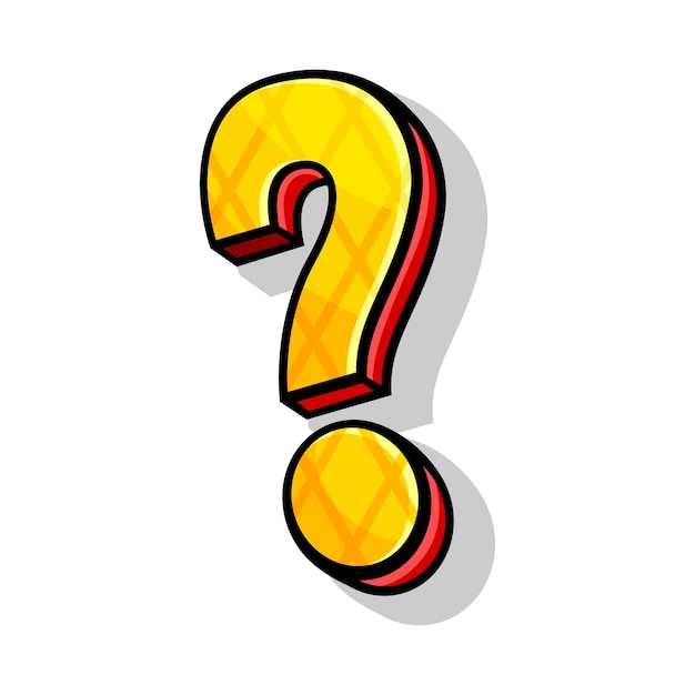 Premium Vector | Isometric yellow and red font question mark Playful ... Premium Vector | Isometric yellow and red font question mark Playful ...