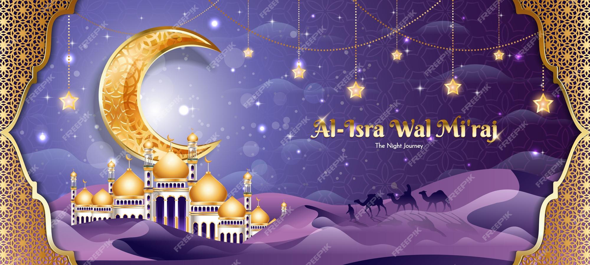 Premium Vector | Isra Miraj Banner Templates Premium Vector | Isra Miraj Banner Templates