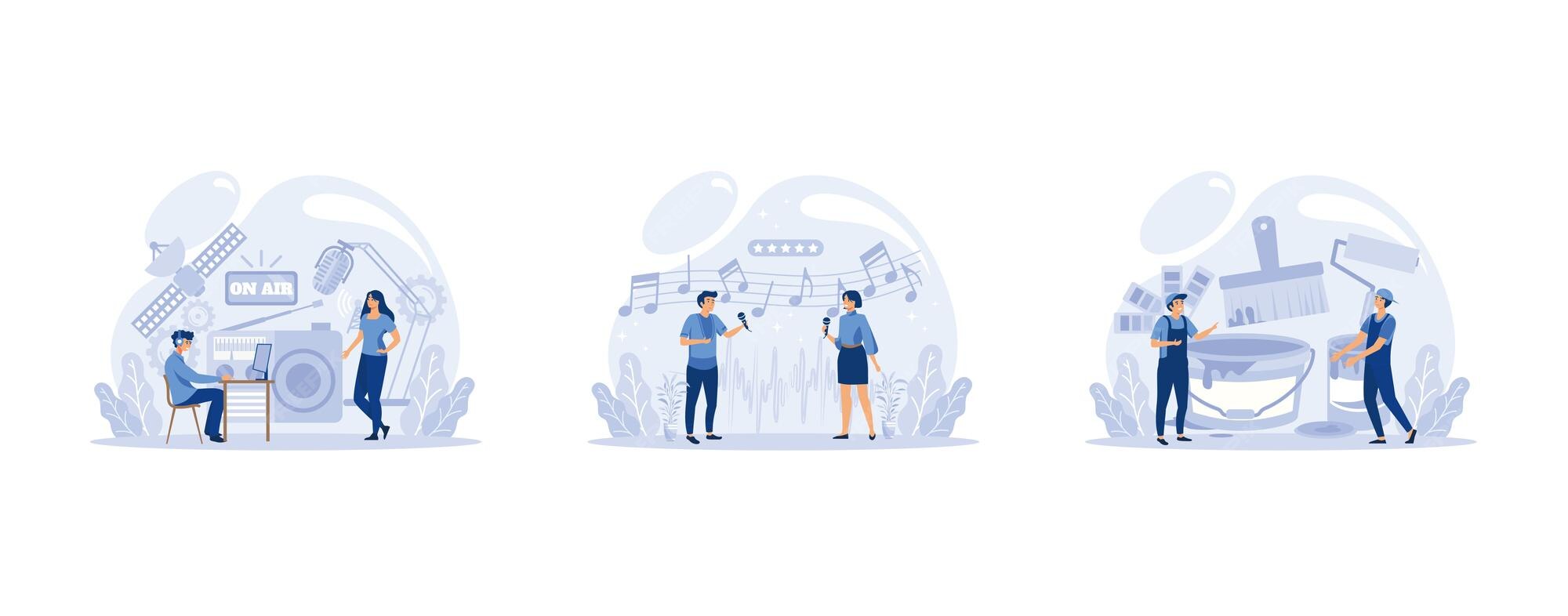 Premium Vector It Profession Collection Programmer Write Software And Create Code For