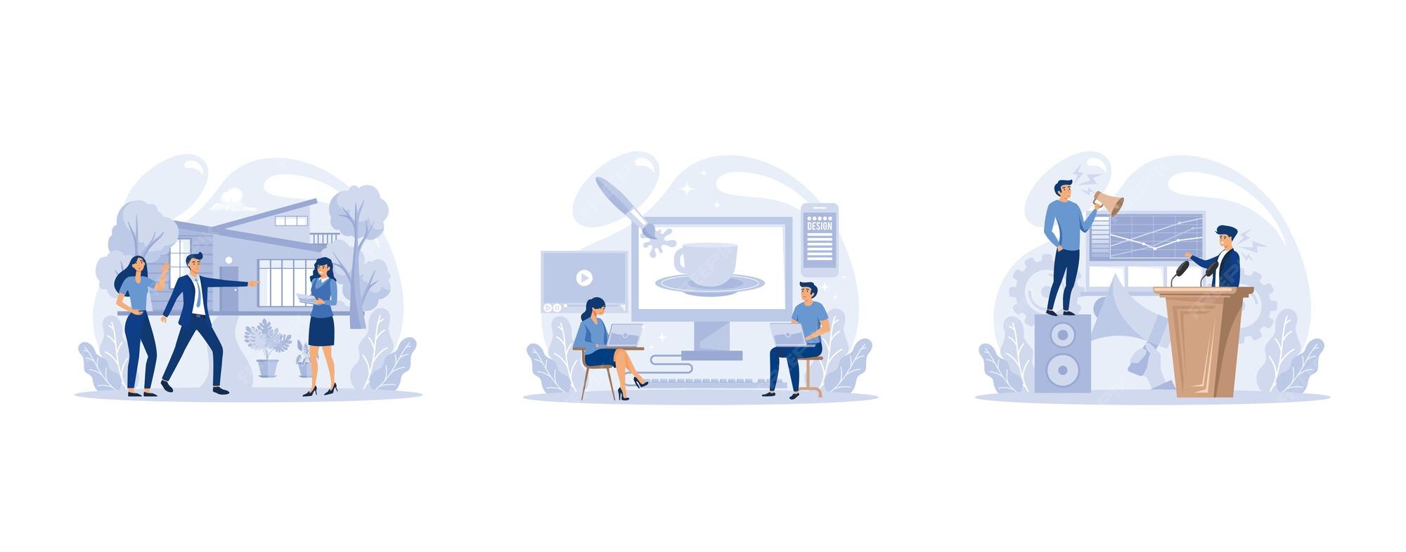 Premium Vector It Profession Set Programmer Write Software And Create Code For Computer