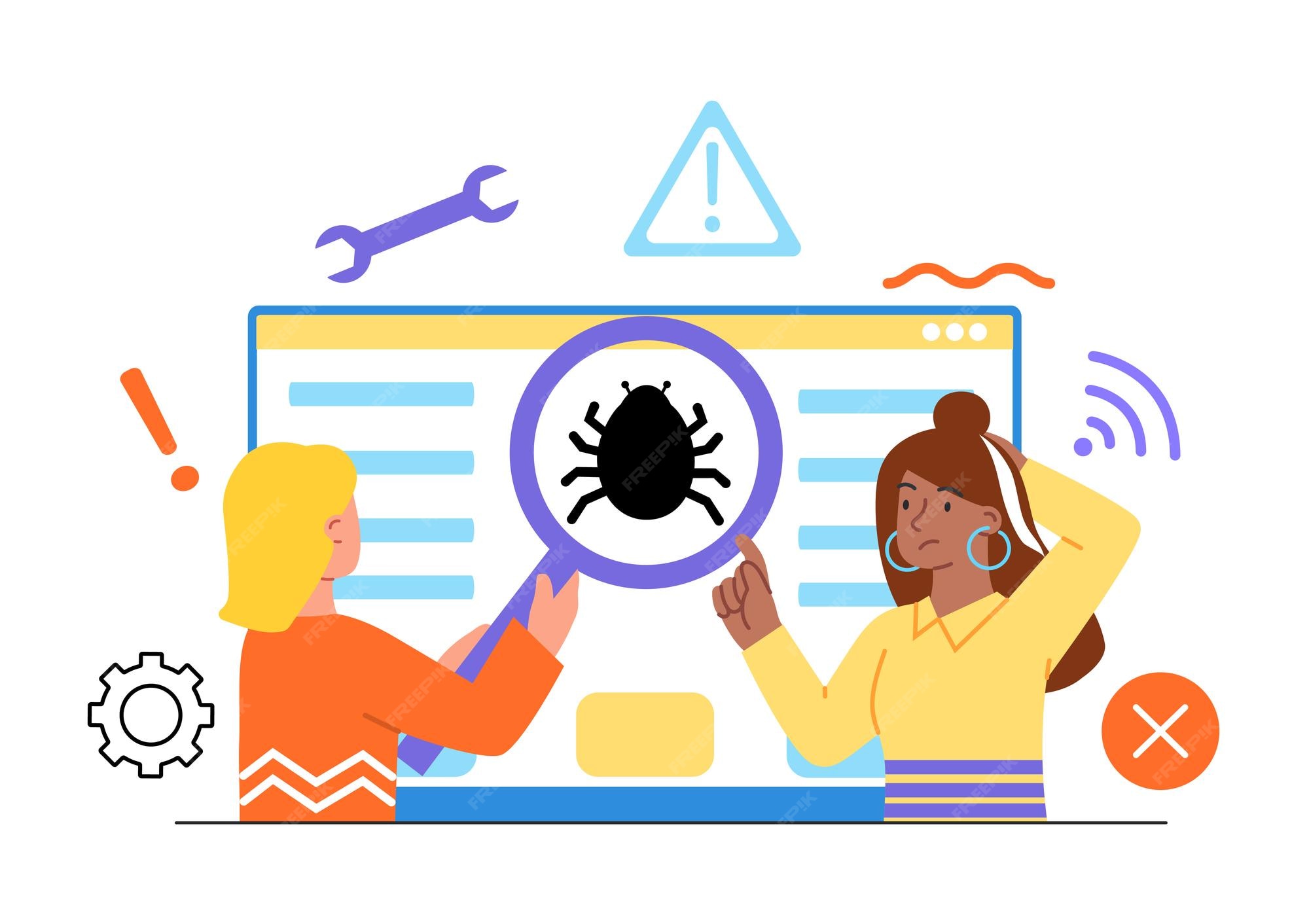 Premium Vector It Software Application Testing Quality Assurance Qa Team And Bug Fixing Flat