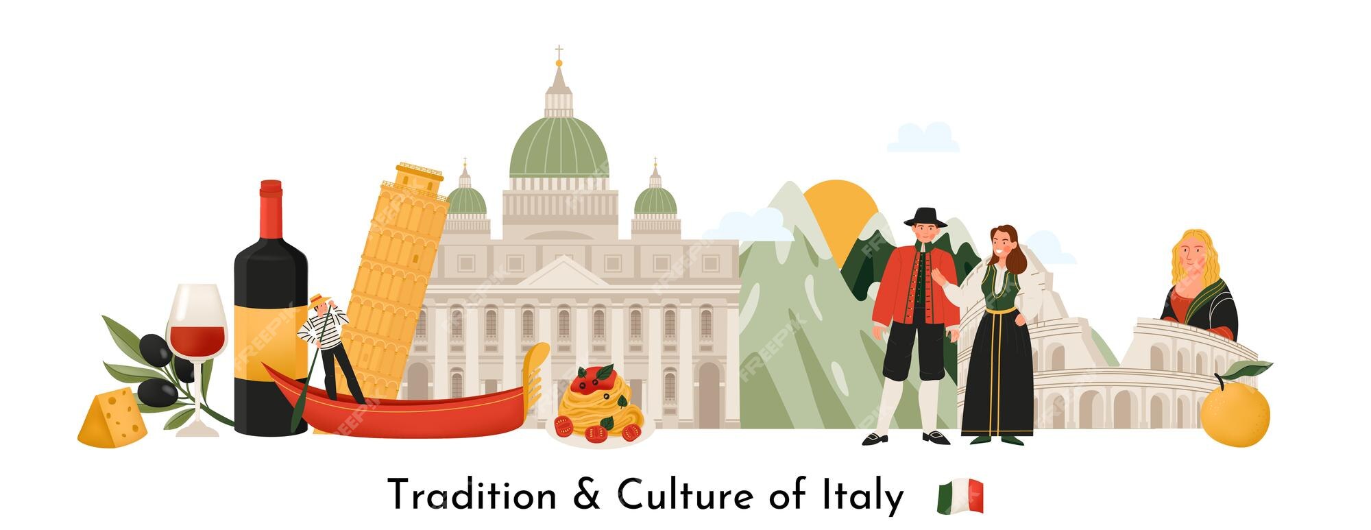 Premium Vector | Italian vector banner design concept Premium Vector | Italian vector banner design concept