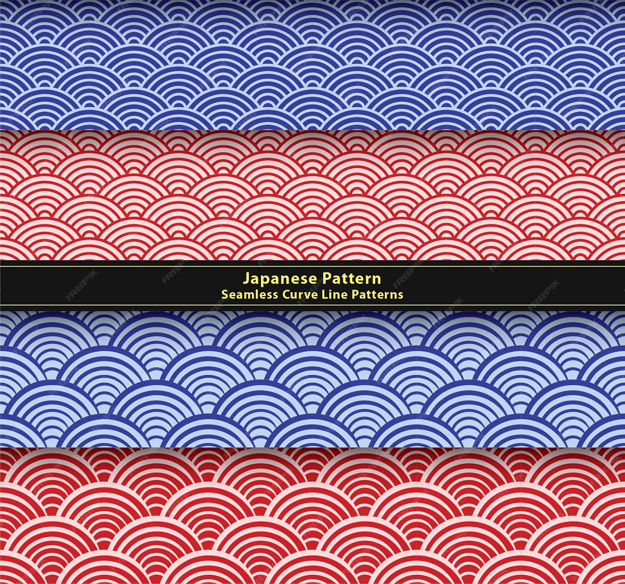 Premium Vector | Japanes Pattern Seamless Curve Line Patterns Premium Vector | Japanes Pattern Seamless Curve Line Patterns
