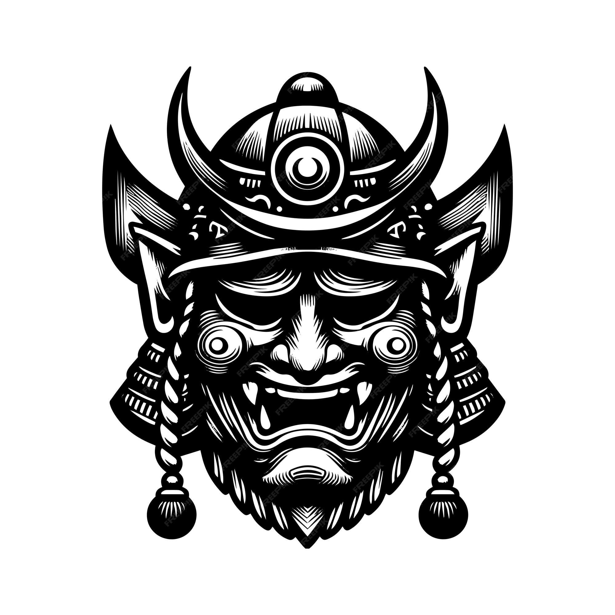 Premium Vector | Japanese tengu mask isolated Premium Vector | Japanese tengu mask isolated