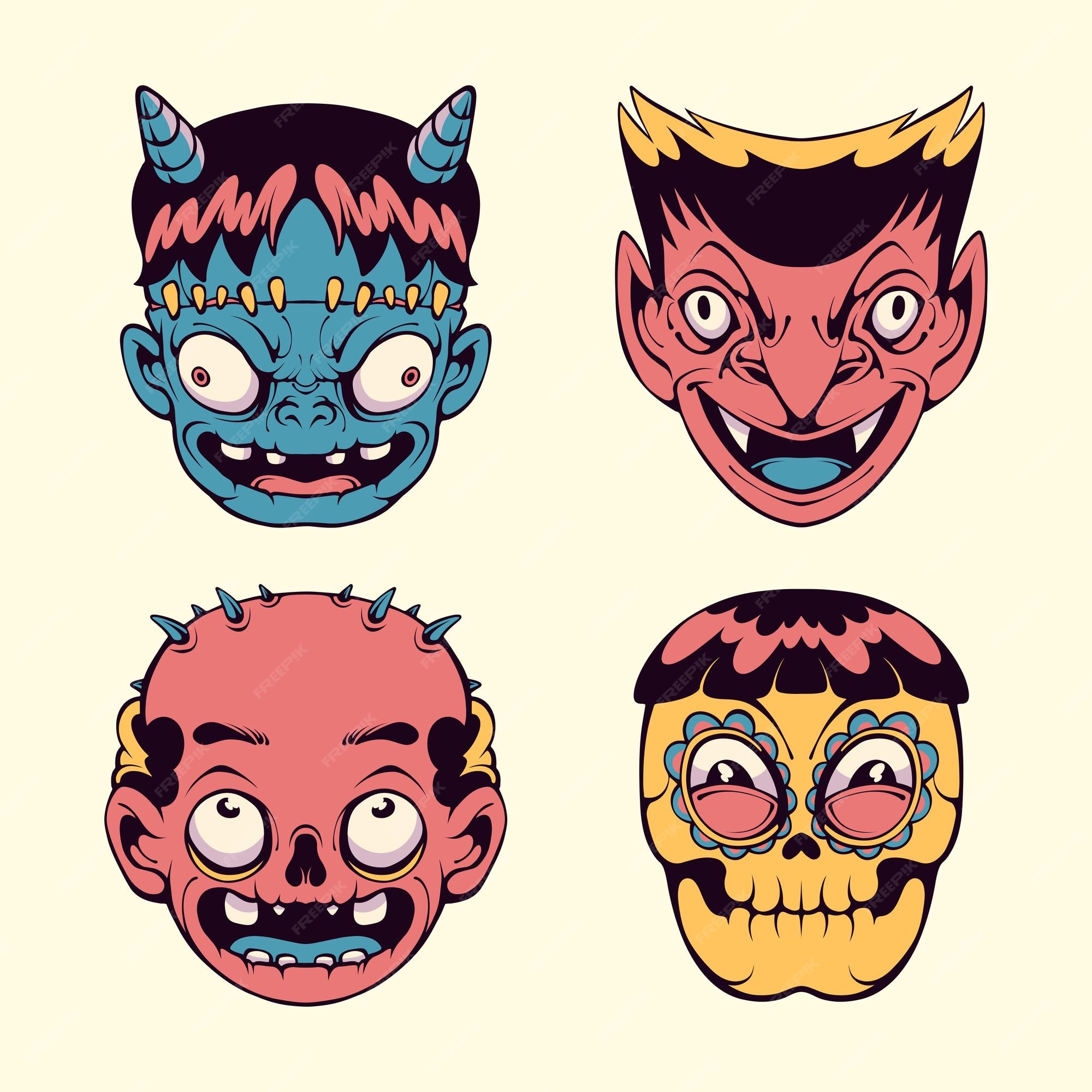 Premium Vector Japanese Yokai Mask Vector Art