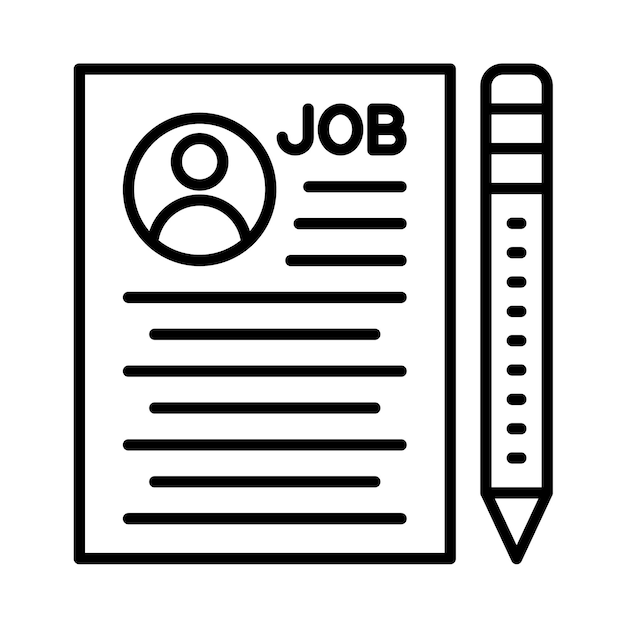 Premium Vector | Job description line illustration Premium Vector | Job description line illustration
