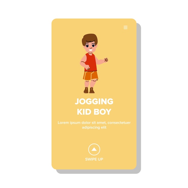 Premium Vector | Jogging kid boy vector Premium Vector | Jogging kid boy vector